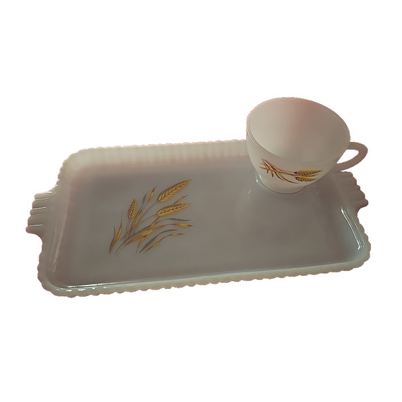 Fire King | Dining | Vintage Fire King Anchor Hocking Wheat Pattern ...